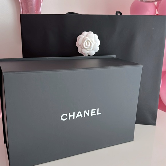 CHANEL | Bags | Chanel Shopping Bag Box With Printed Tissue Paper ...